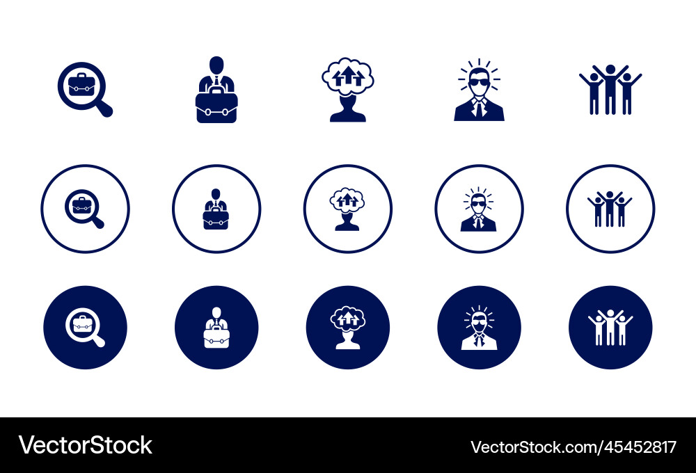 Professional Career Icons Royalty Free Vector Image