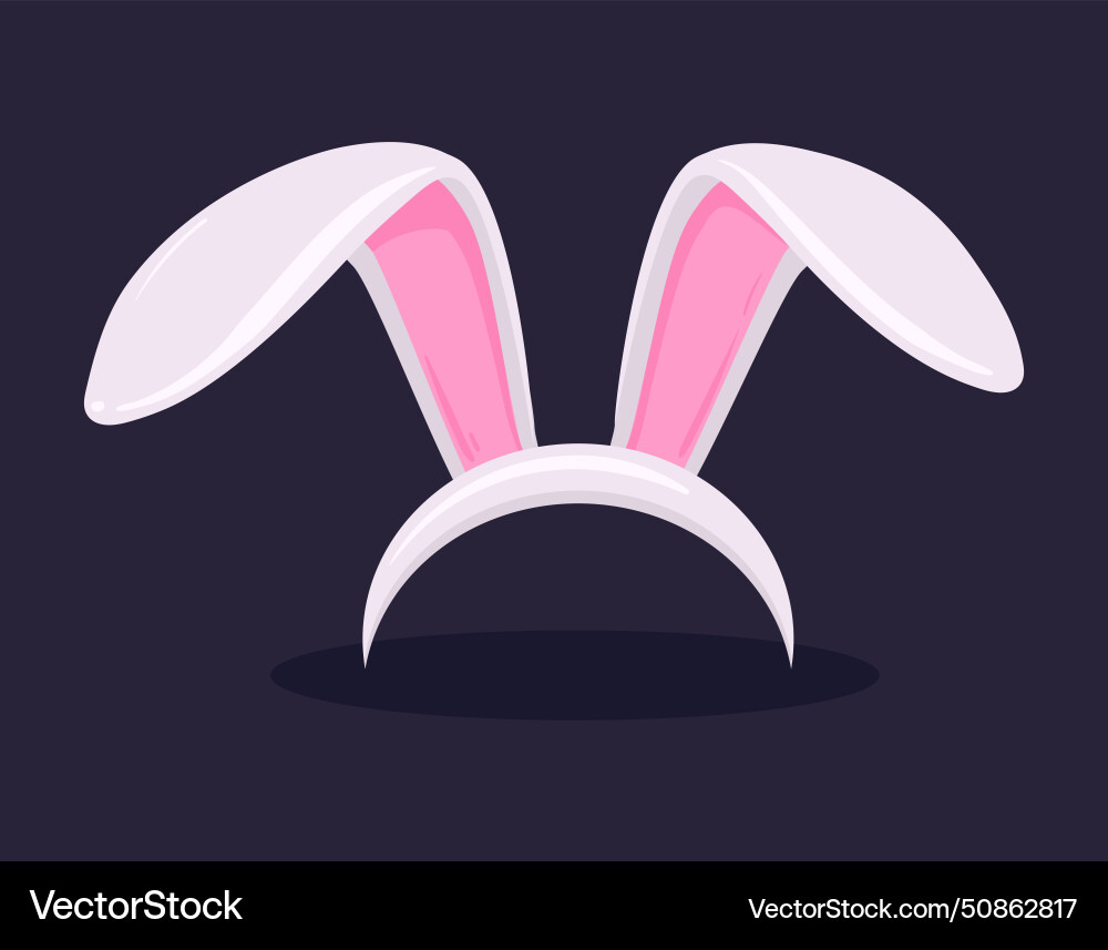 Rabbit ears mask easter bunny ear traditional Vector Image