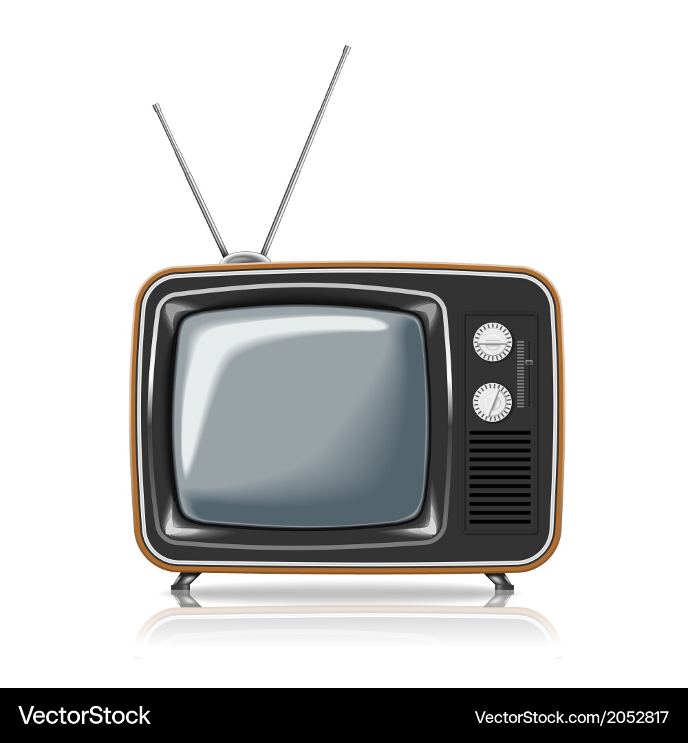 Retro tv Royalty Free Vector Image - VectorStock