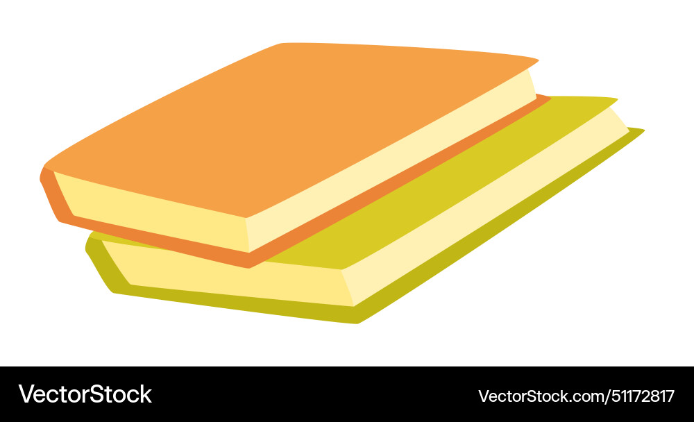 School books in flat design stack of closed Vector Image