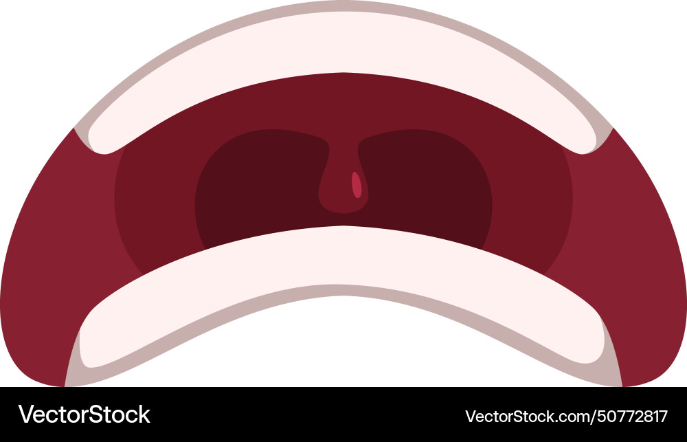 Screaming scared mouth expression open teeth Vector Image