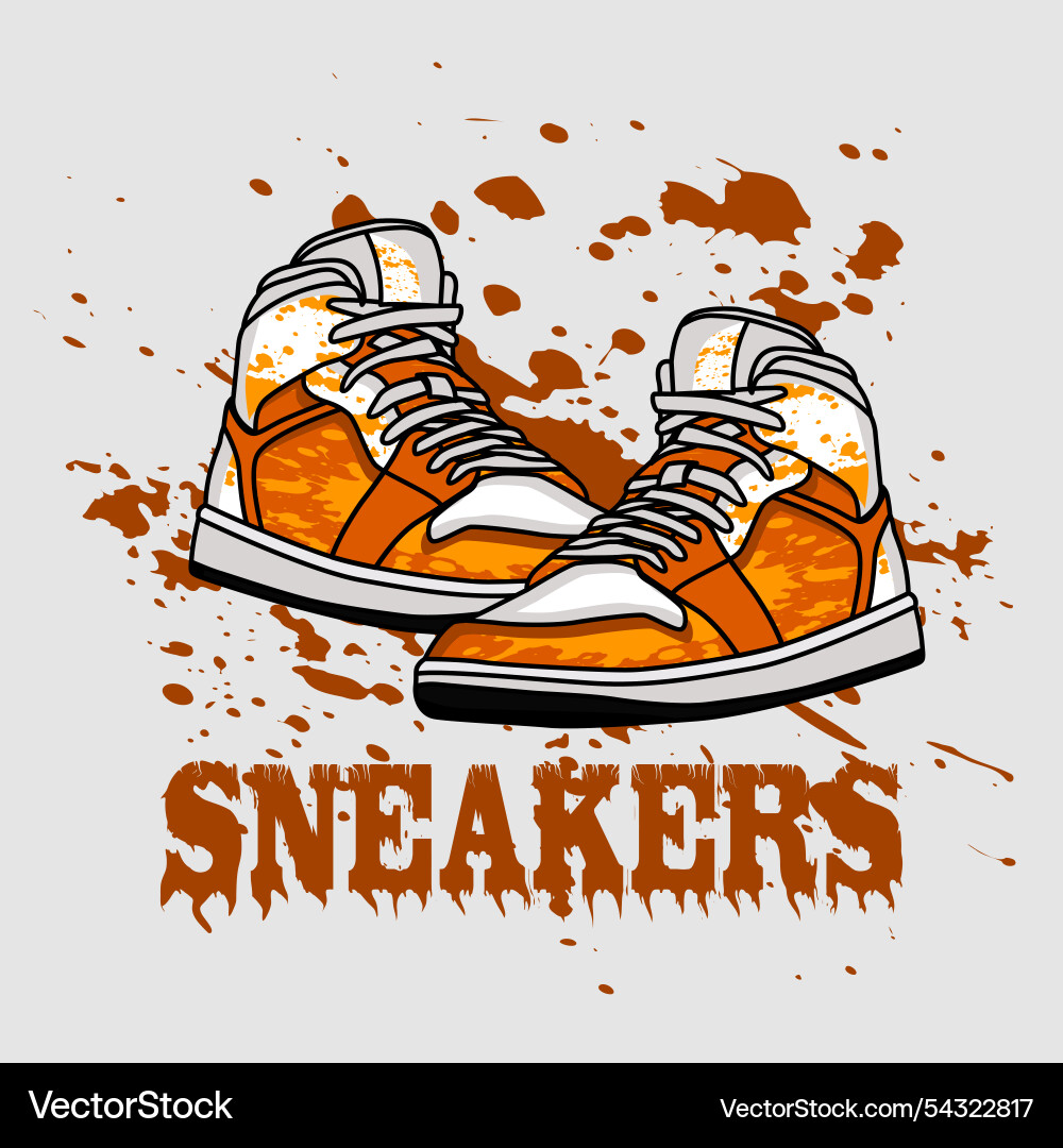 Shoe sneakers Royalty Free Vector Image - VectorStock