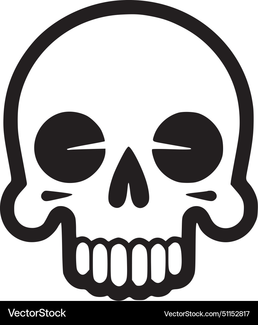 Skull - minimalist and simple silhouette Vector Image