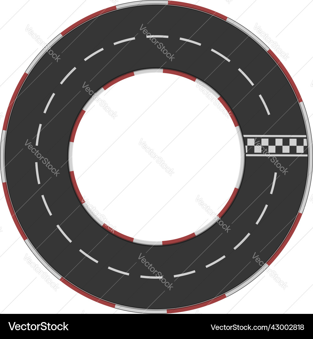 Cartoon Race Track Icon Royalty Free Vector Image