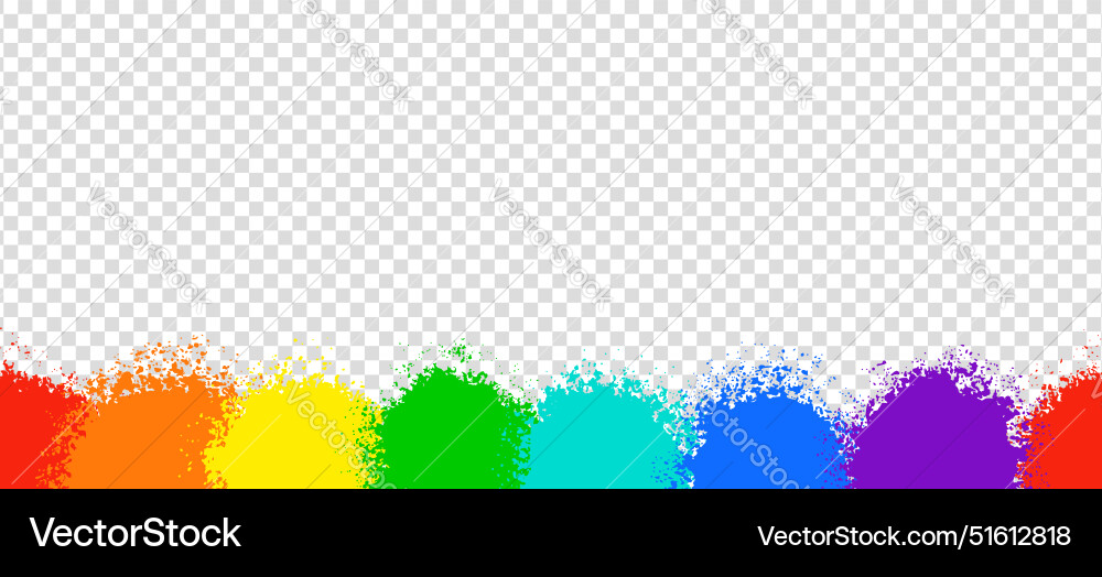 Hand drawn powder explosion seamless border Vector Image