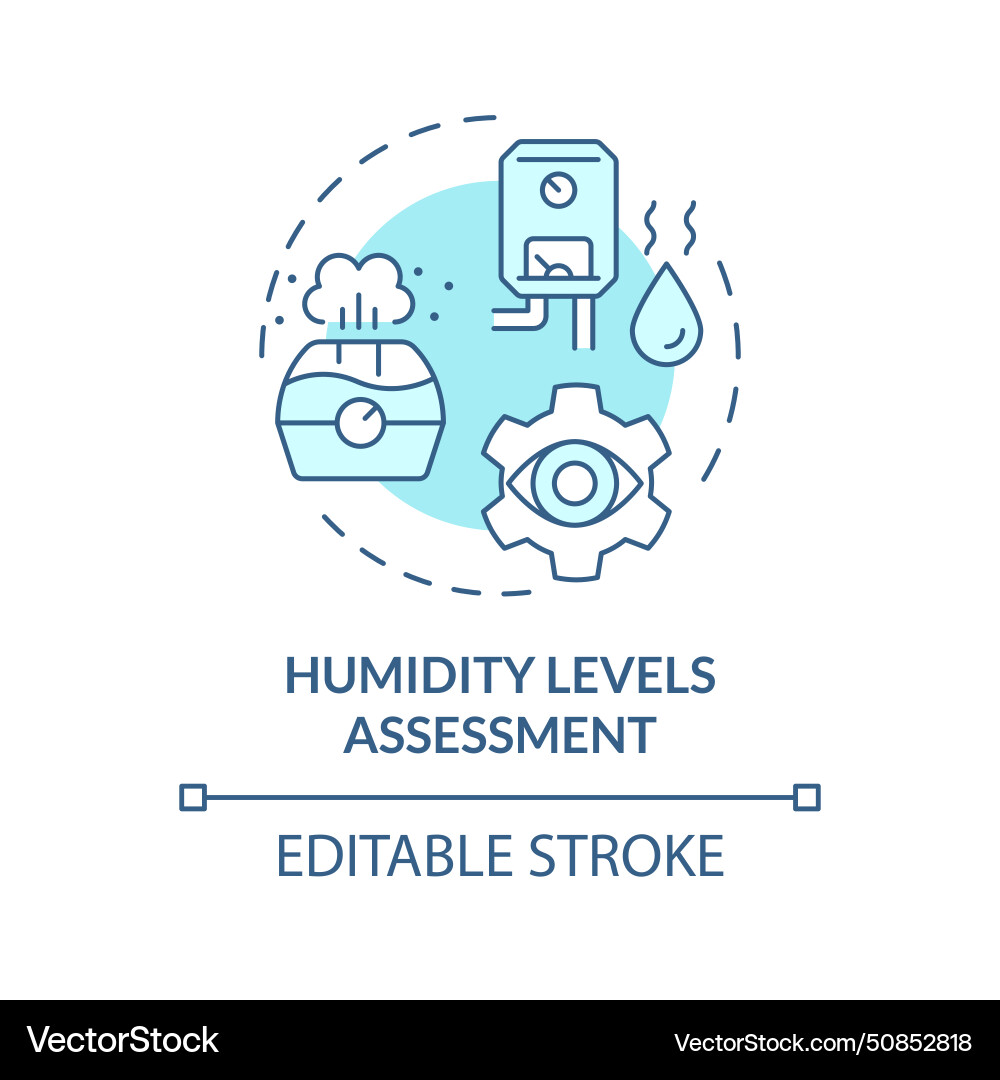 Humidity levels assessment soft blue concept icon Vector Image