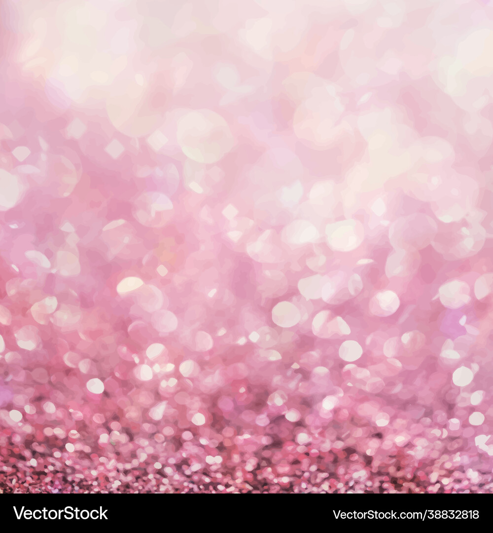 Pink glitter gradient bokeh social ads Royalty Free Vector