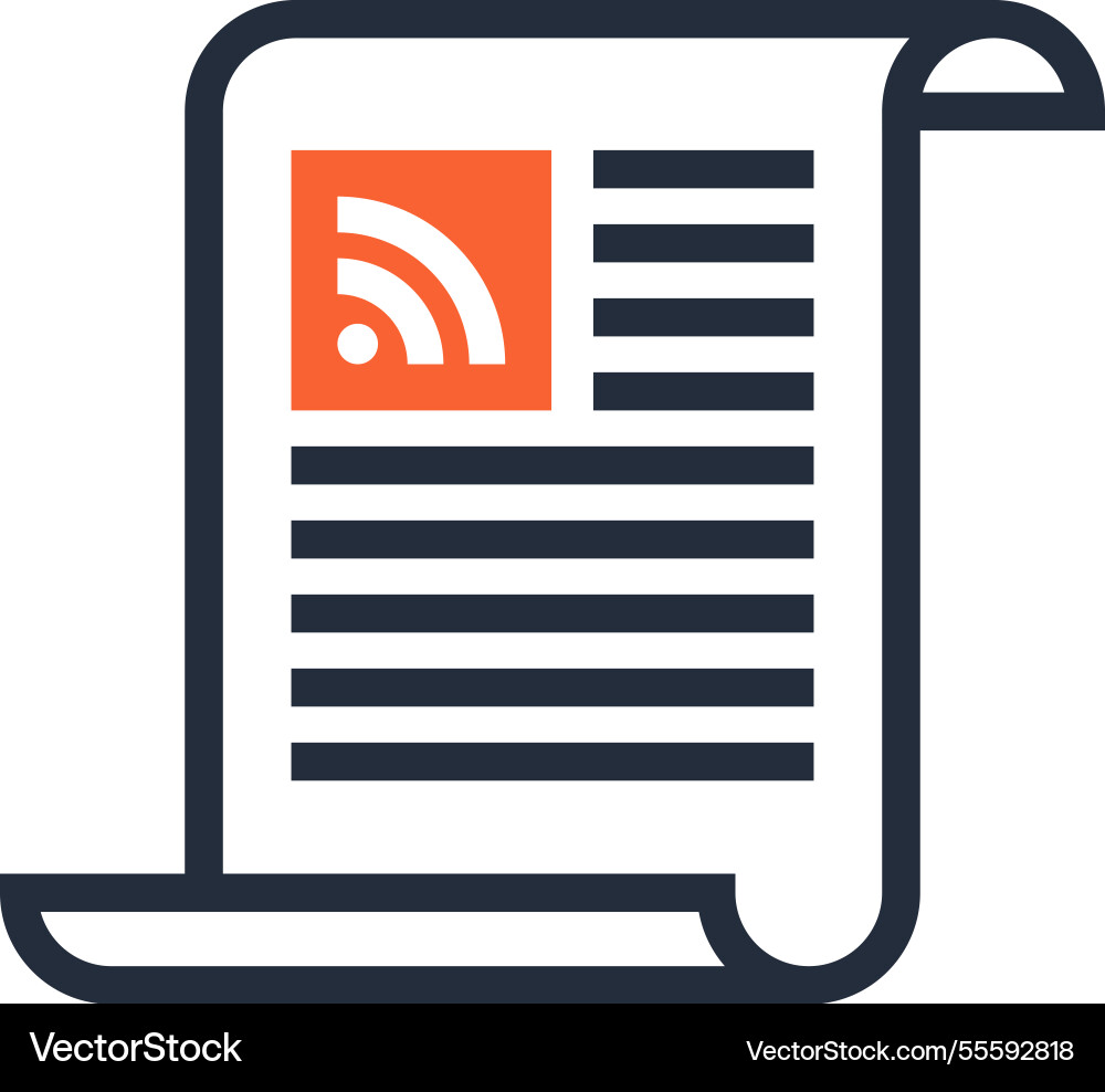 Rss feed Royalty Free Vector Image - VectorStock