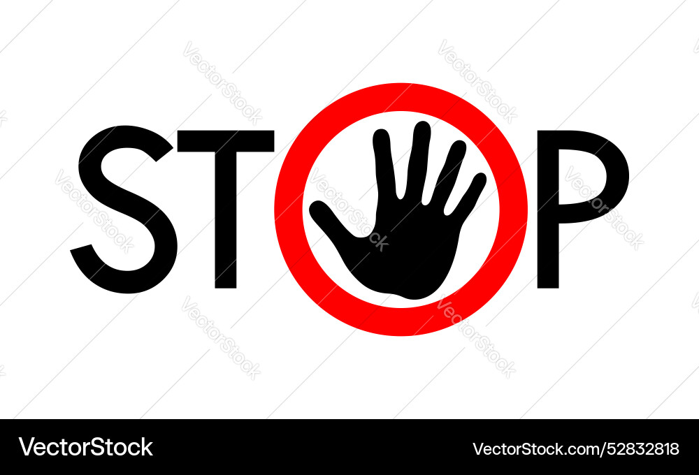 Stop sign Royalty Free Vector Image - VectorStock