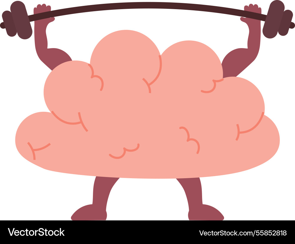 Strong mind muscles Royalty Free Vector Image - VectorStock