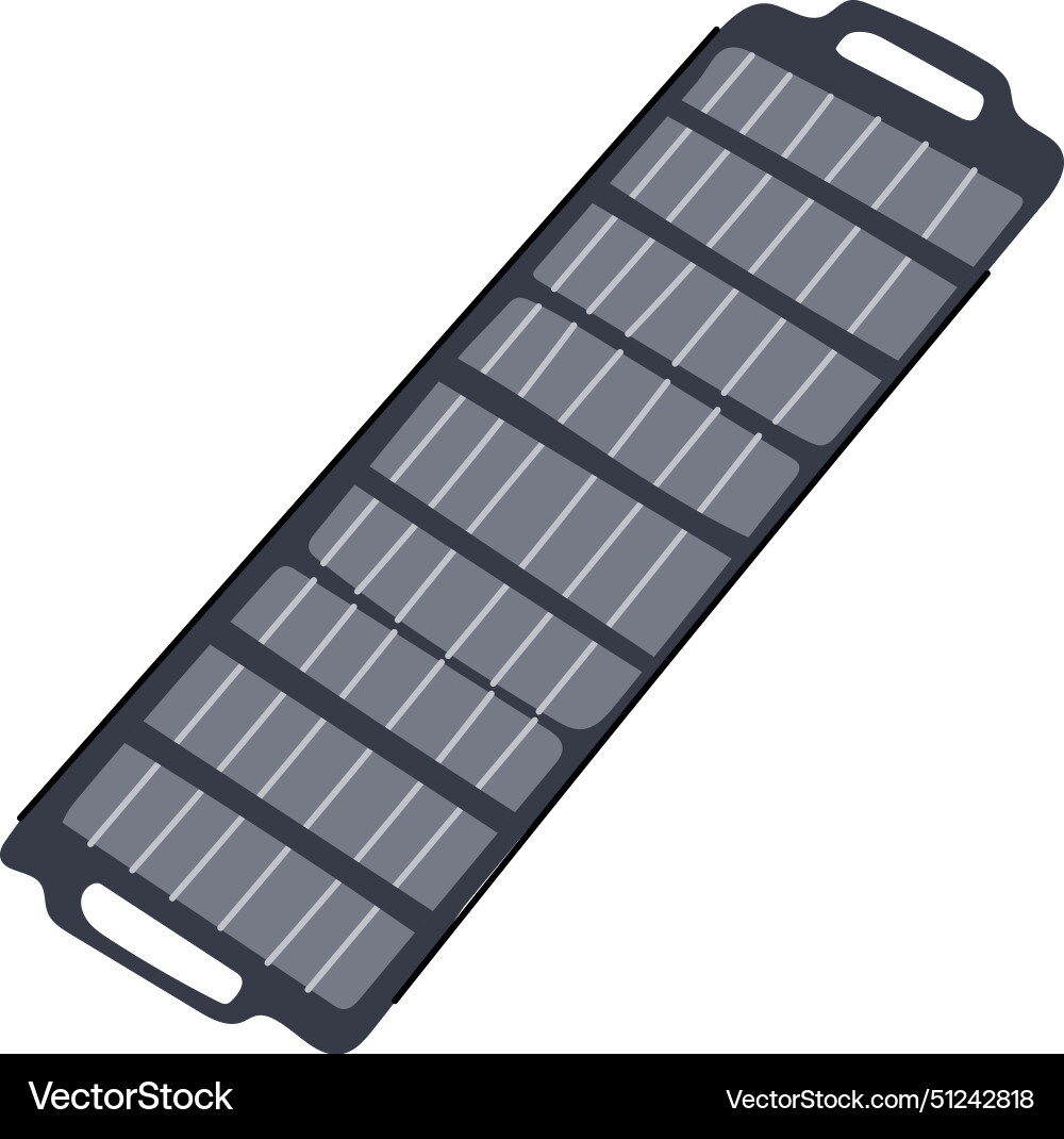 Sun solar panel cartoon Royalty Free Vector Image