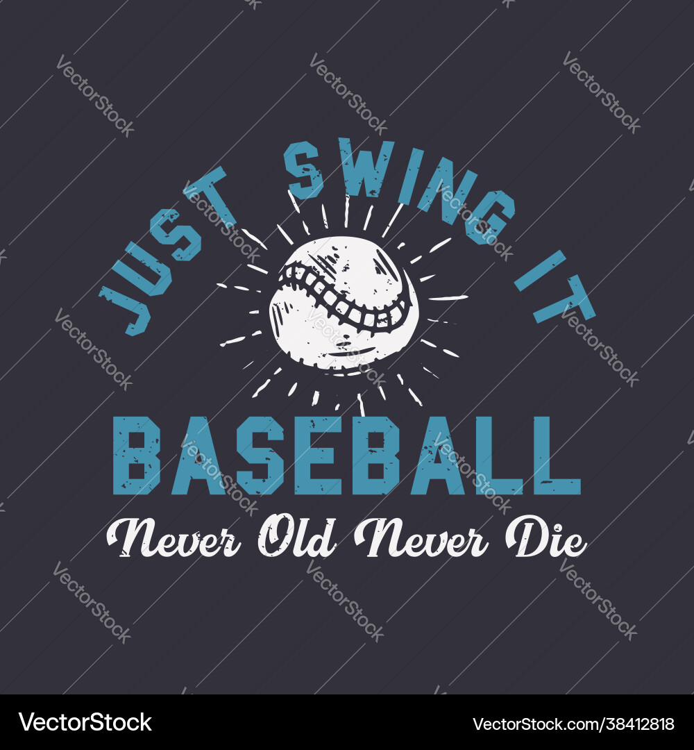 T-shirt design slogan typography just swing Vector Image