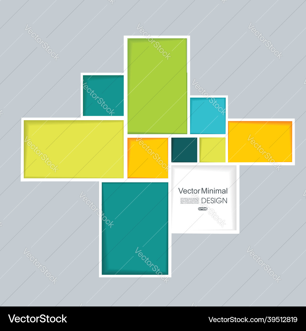 Business design template with 3d panels can Vector Image