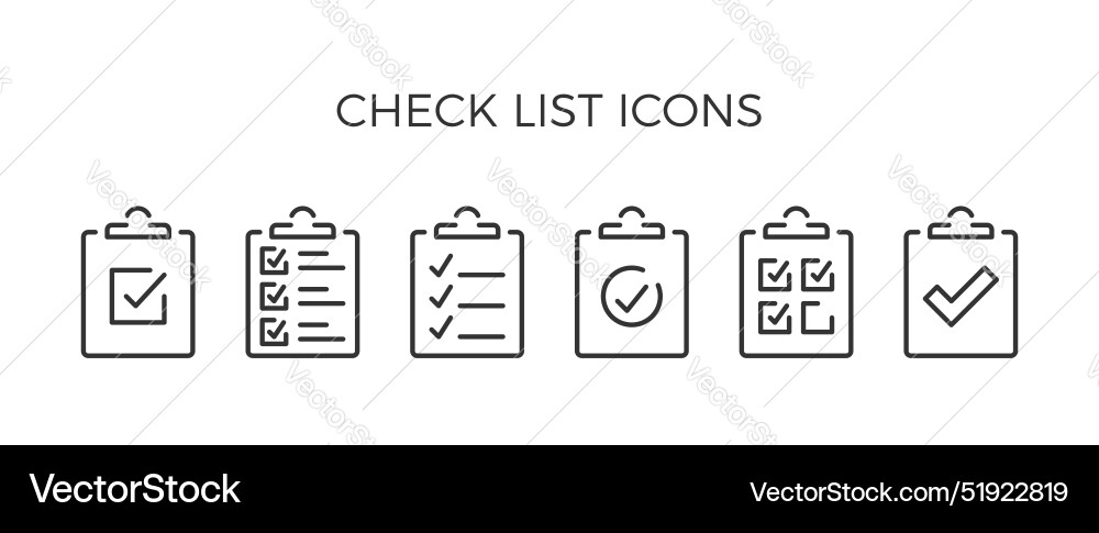 Listenzeilensymbole anzeigen Lizenzfreies Vektorbild