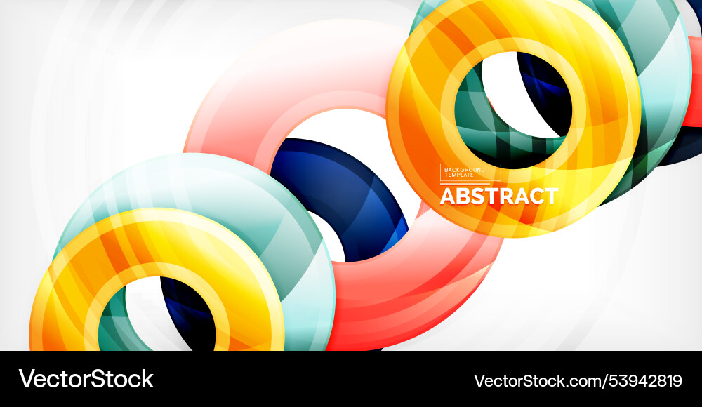 Circles round elements ring shapes premium Vector Image