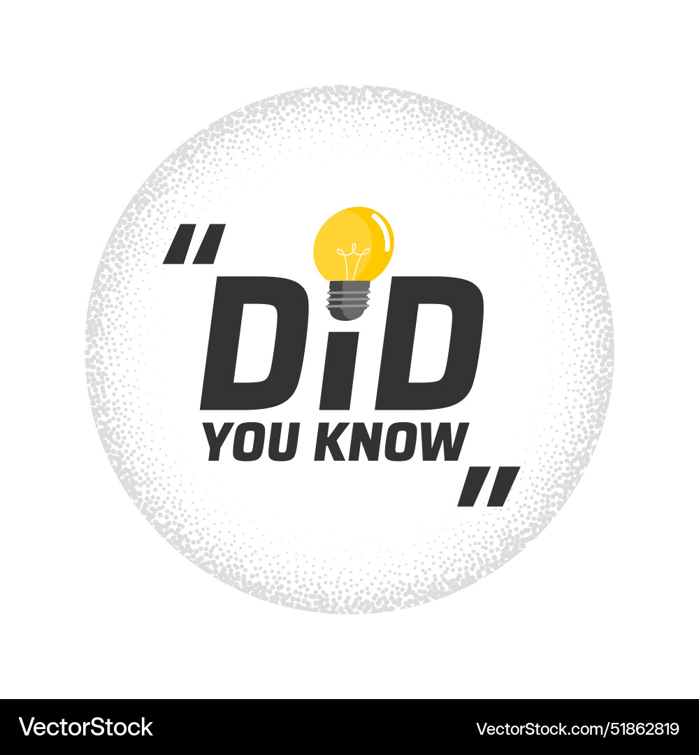 Creative did you know think concept background Vector Image