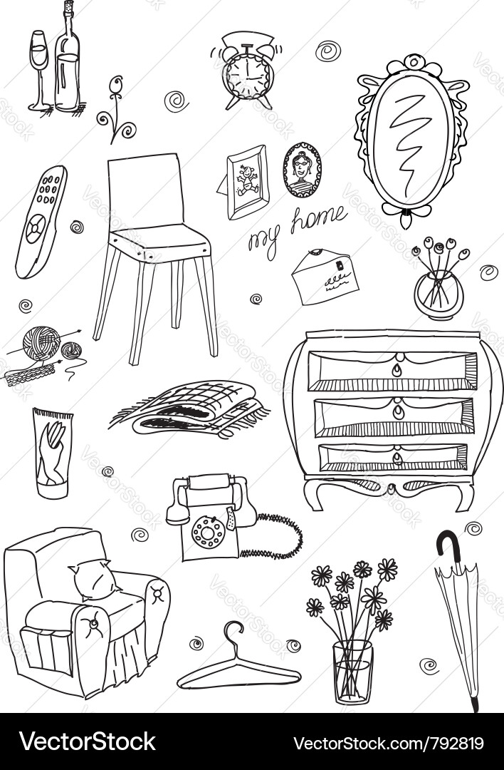 Daily supplies Royalty Free Vector Image - VectorStock