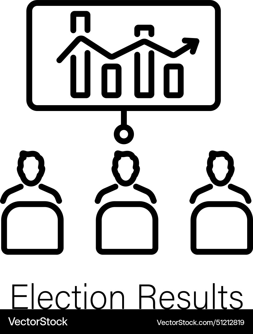Election results Royalty Free Vector Image - VectorStock