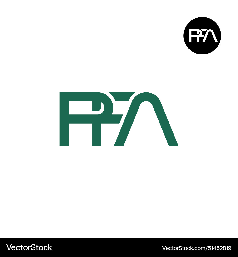 Pfa logo letter monogram design Royalty Free Vector Image