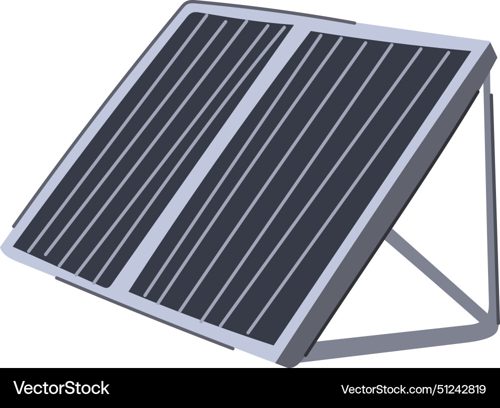 Power solar panel cartoon Royalty Free Vector Image
