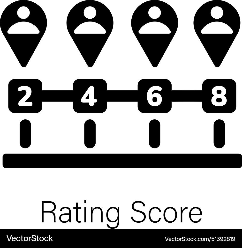 Rating score Royalty Free Vector Image - VectorStock