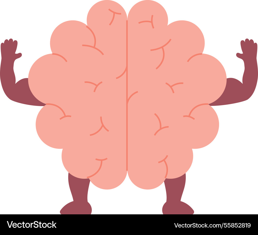 Strong mind muscles Royalty Free Vector Image - VectorStock
