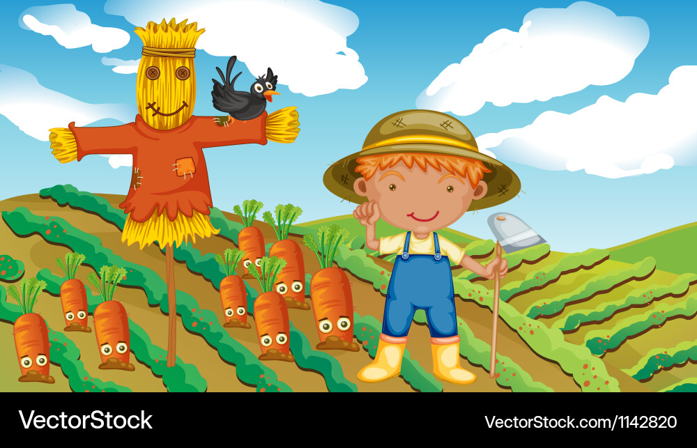 A farmer Royalty Free Vector Image - VectorStock