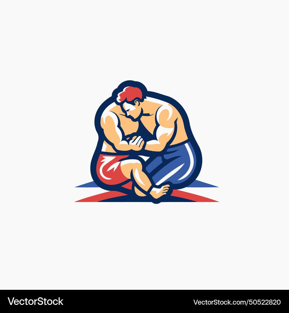 A muscled man hugging his girlfriend from behind Vector Image