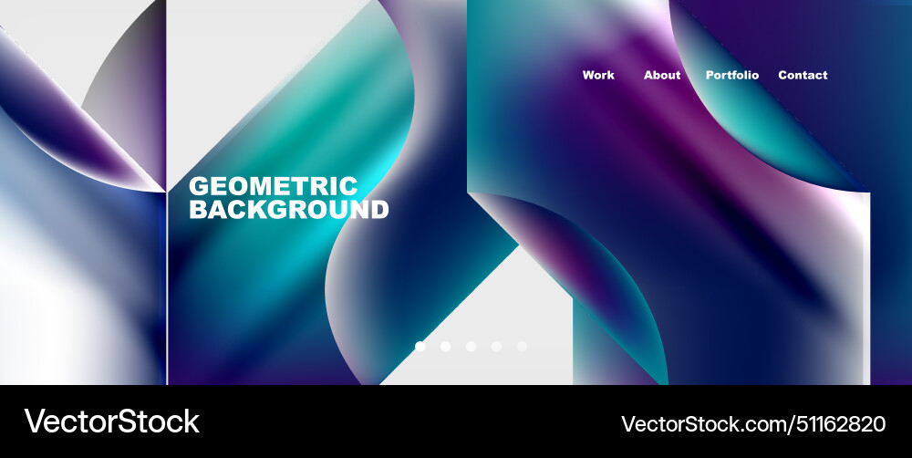 An electric blue geometric background with a Vector Image