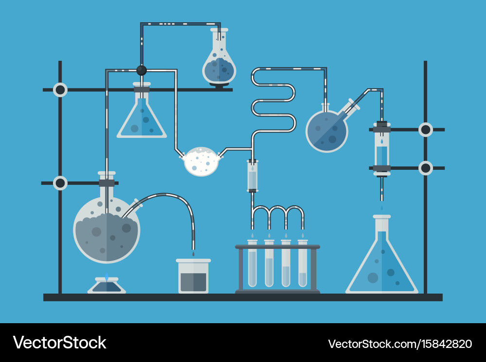 Colorful Chemistry Lab Royalty Free Vector Image