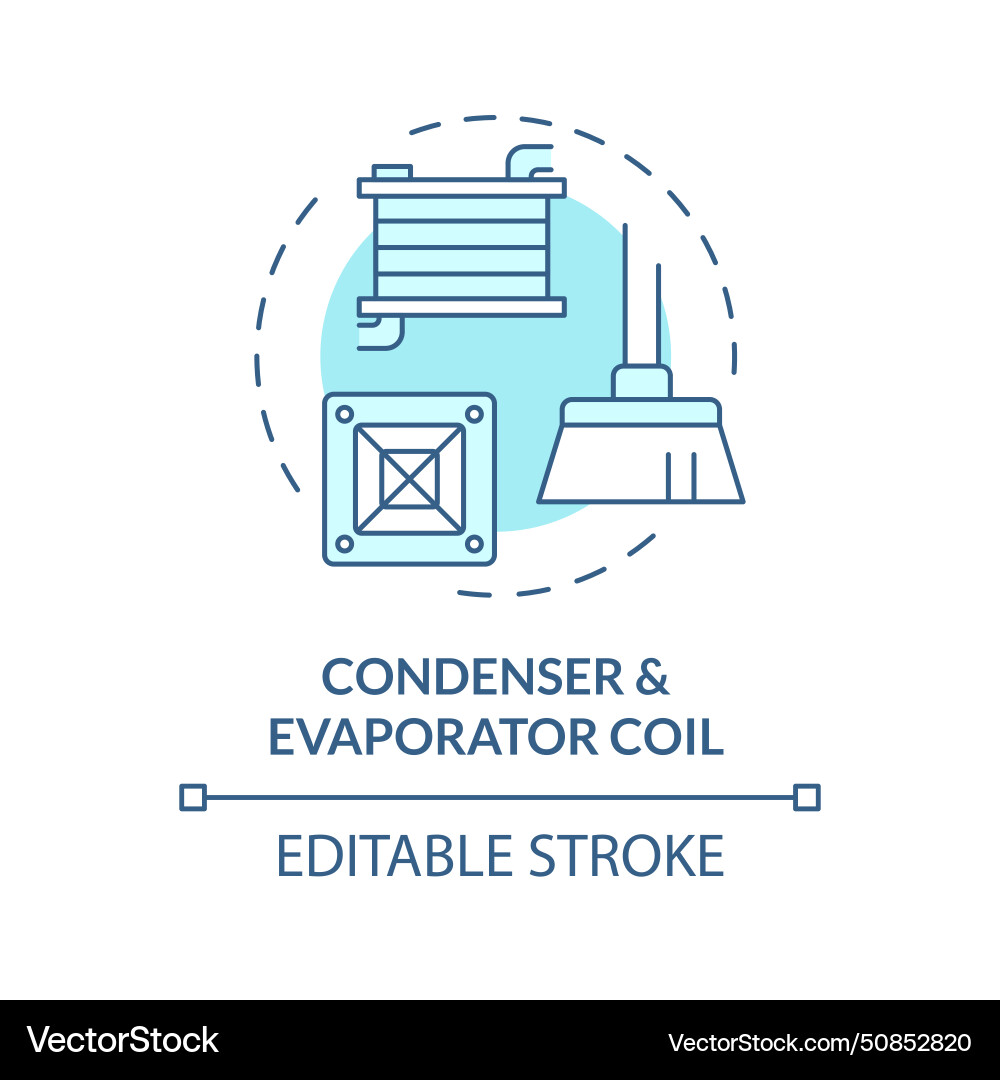 Condenser and evaporator coil soft blue concept Vector Image