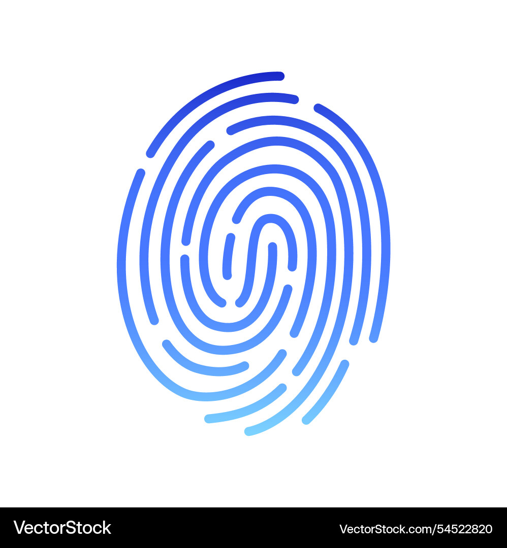 Finger print icon digital biometric fingerprint Vector Image