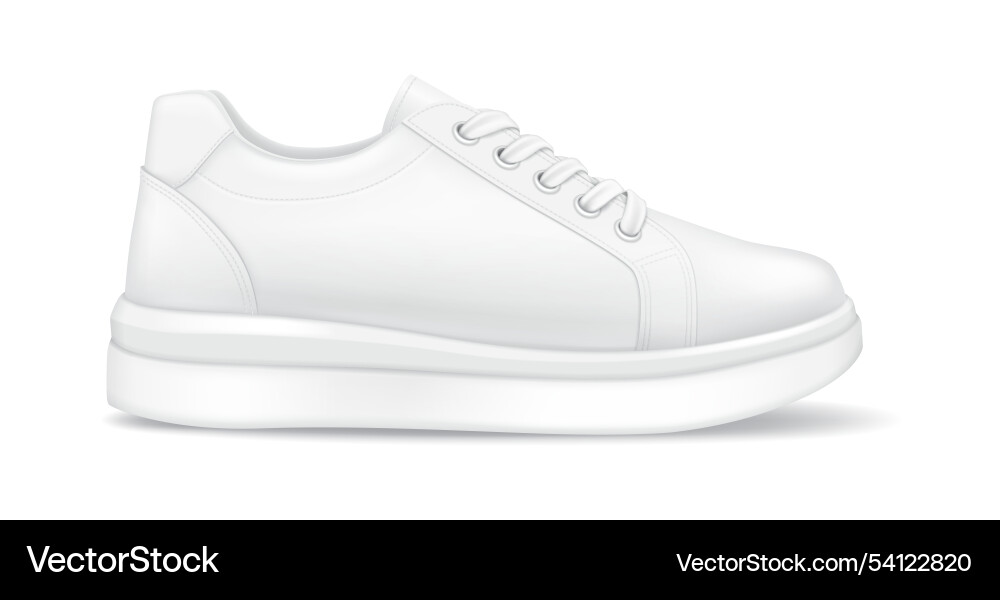 Modern sneaker mockup design realistic Royalty Free Vector