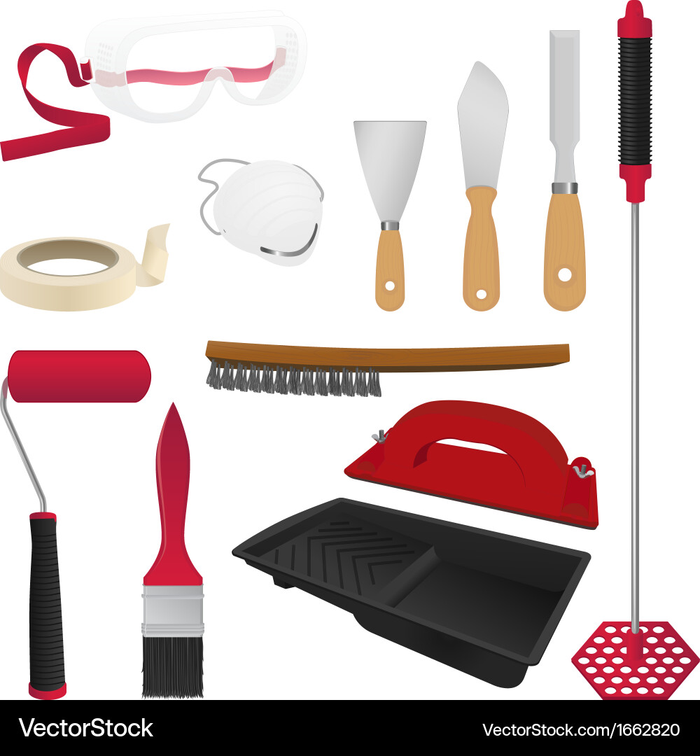 Painting tools Royalty Free Vector Image - VectorStock