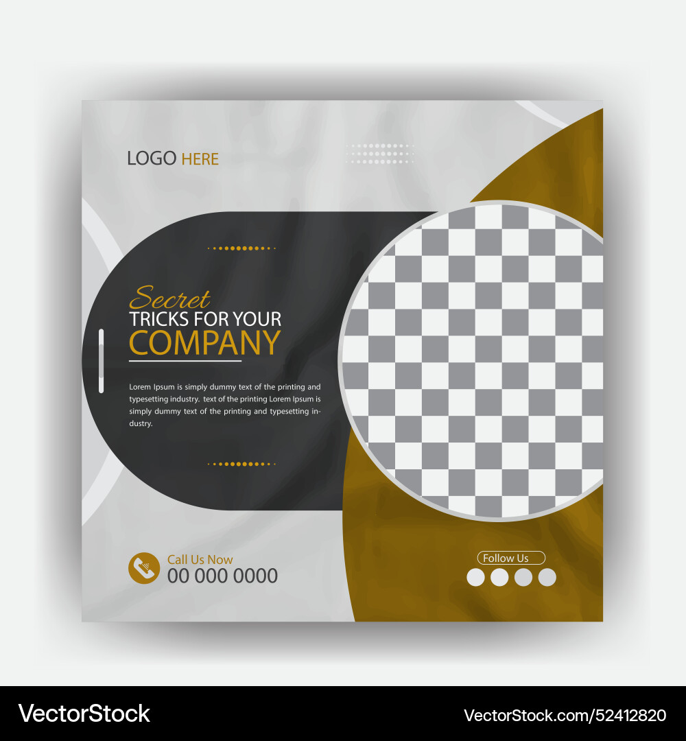 Unique and professional social media post Vector Image