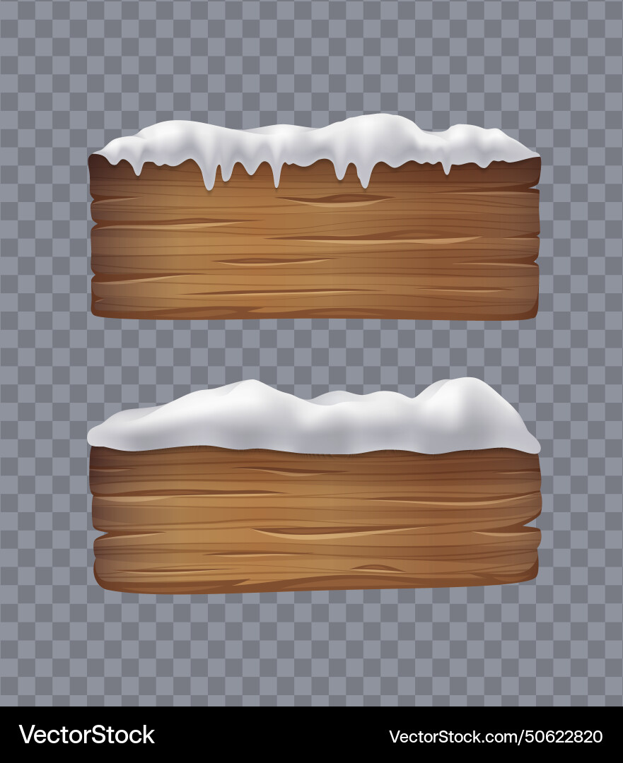 Winter sign realistic set Royalty Free Vector Image