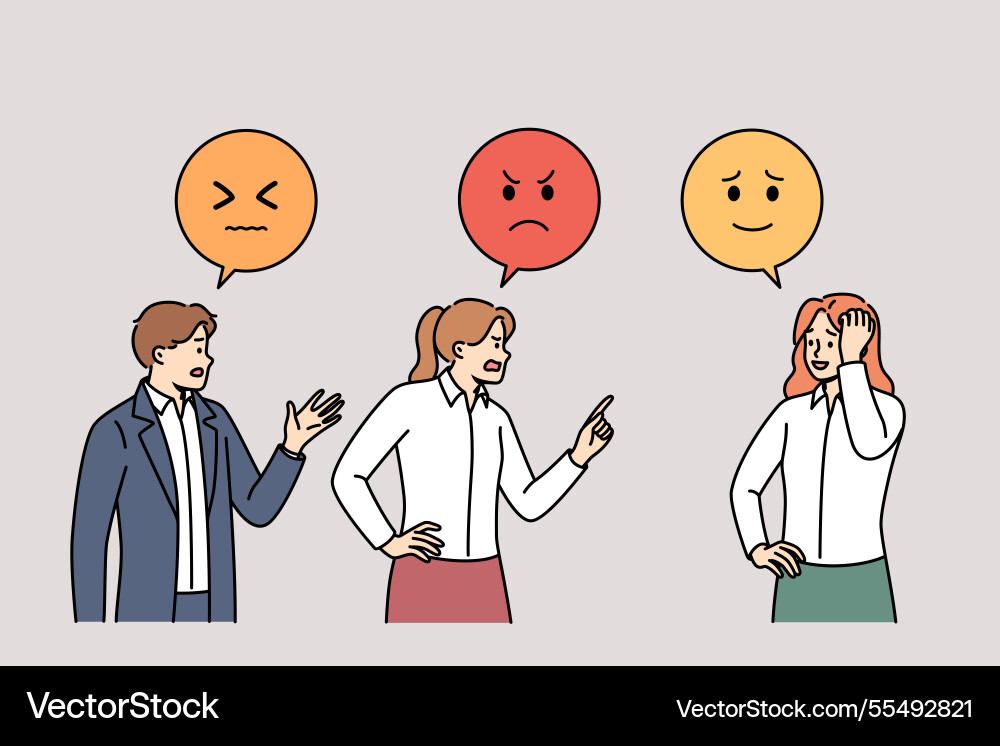 Business conflict between company employees Vector Image