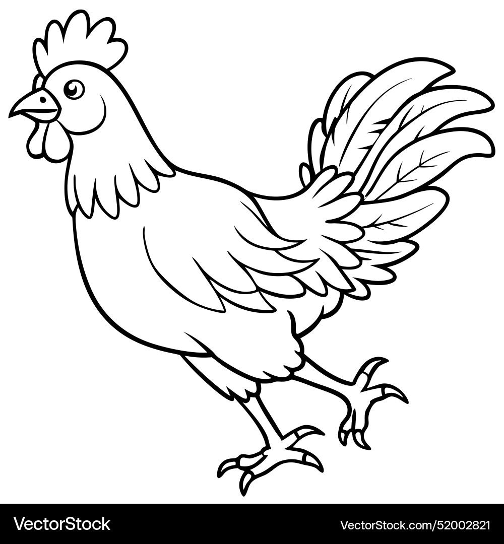Cochin chicken jumps icon Royalty Free Vector Image
