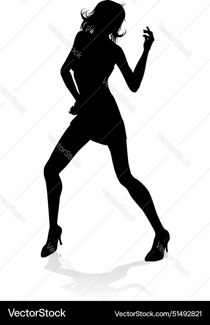 Dance dancer silhouette Royalty Free Vector Image