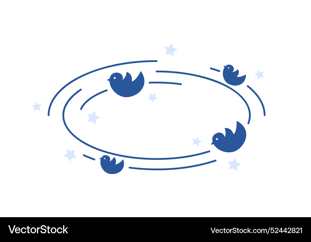 Dizzy and distracted icon blue silhouettes Vector Image