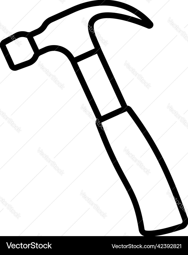 Icon of hammer Royalty Free Vector Image - VectorStock