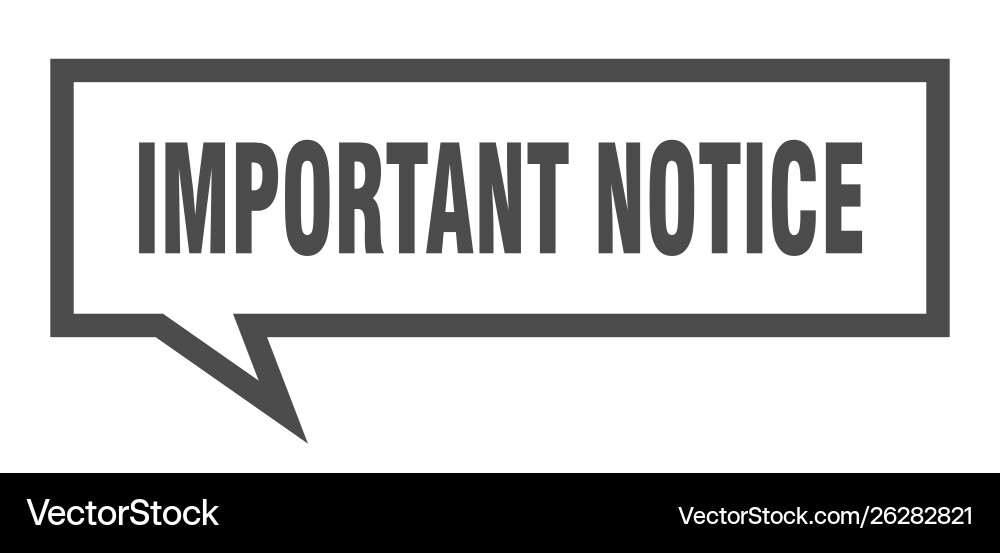 Important notice sign square Royalty Free Vector Image