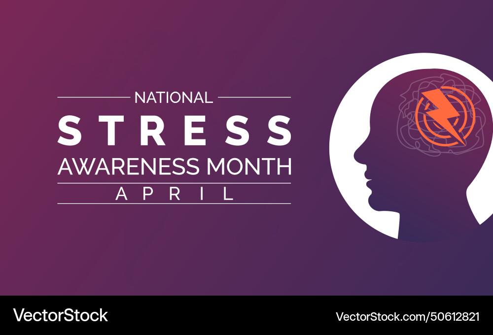 National stress awareness day observed every year Vector Image