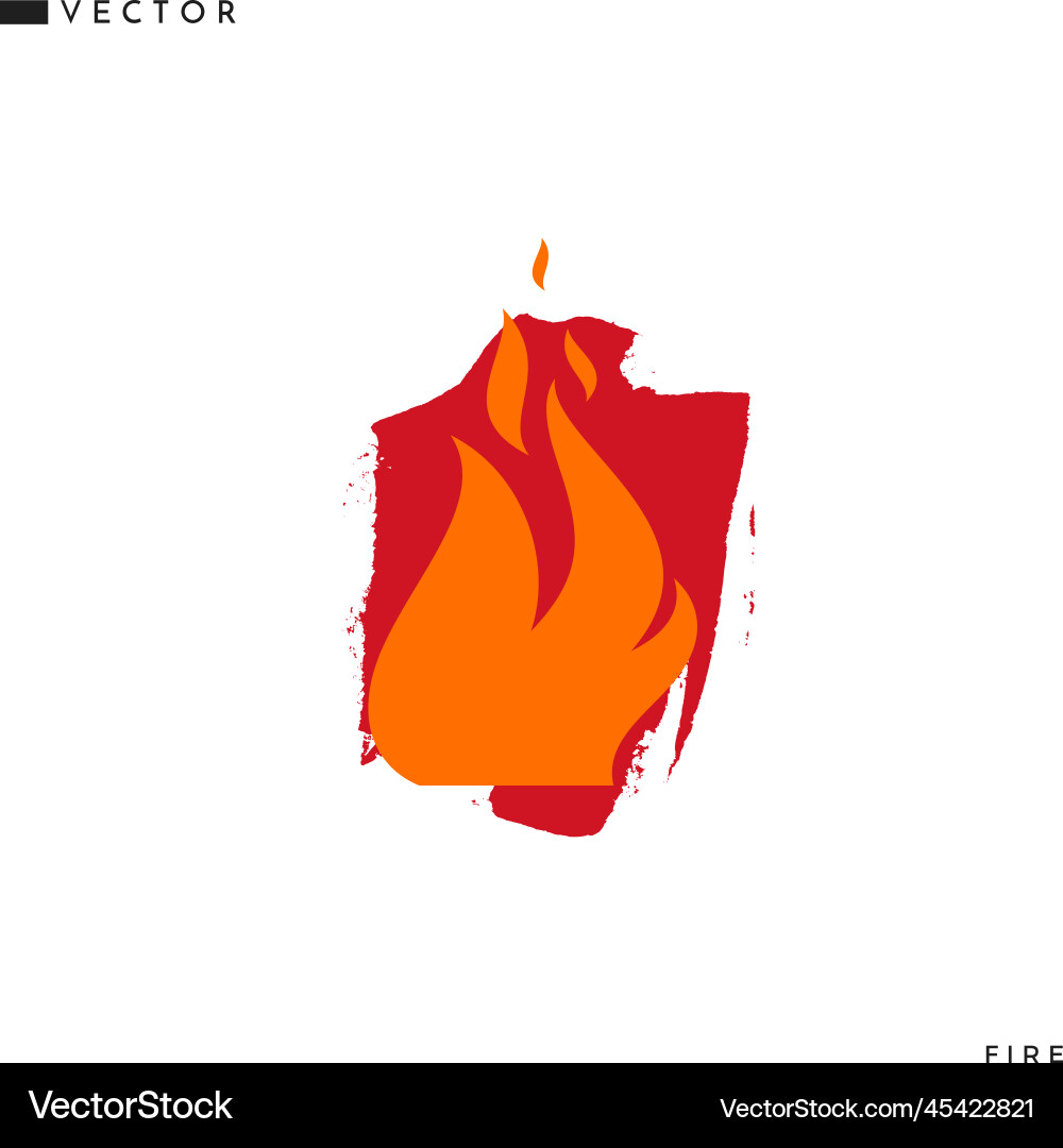 Red fire grunge style Royalty Free Vector Image