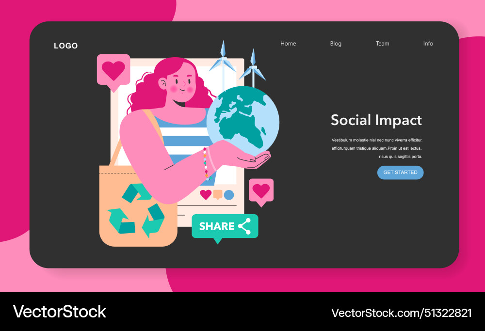 Social Impact & Sustainability Royalty Free Vector Image