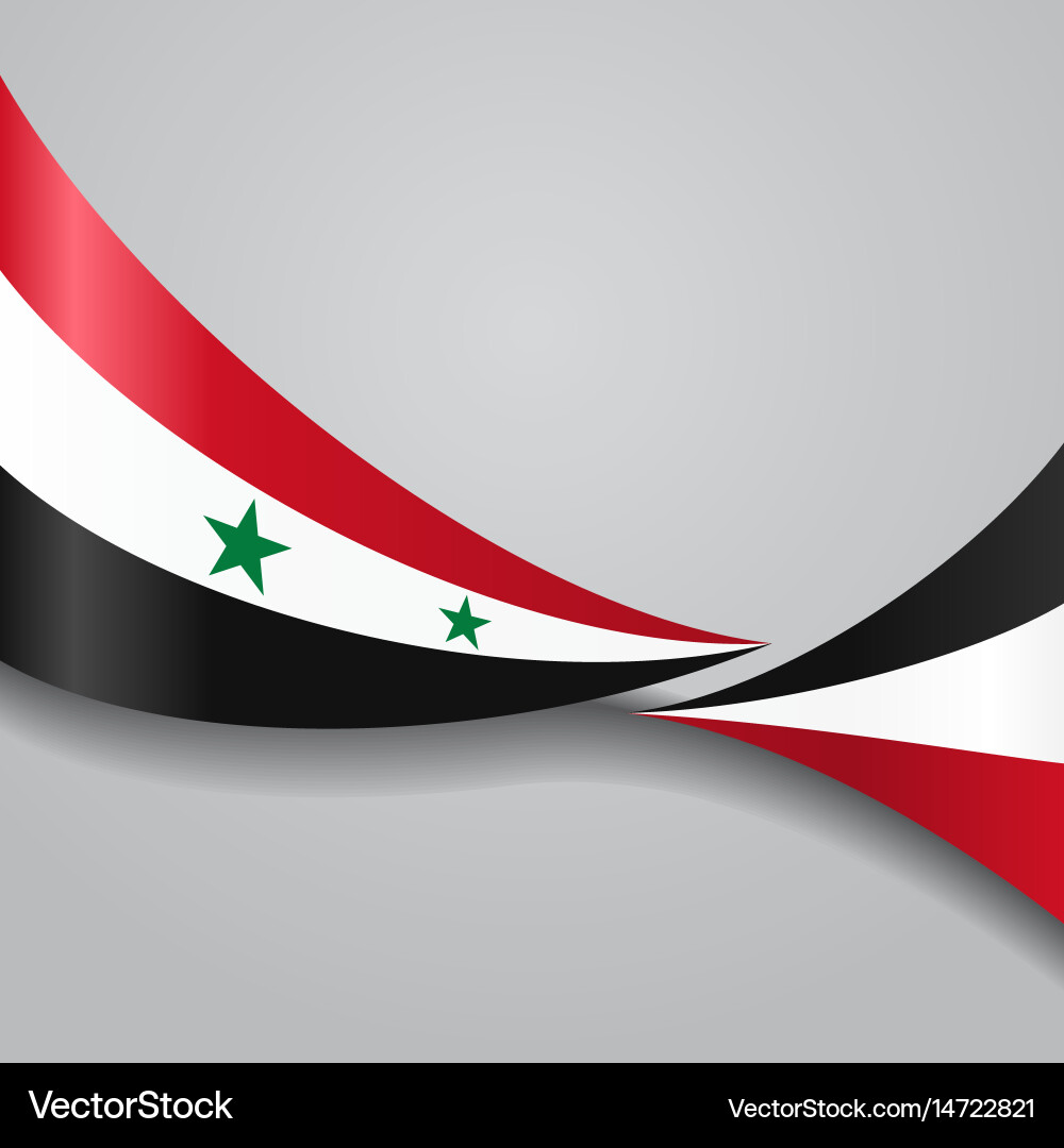 Syrian wavy flag Royalty Free Vector Image - VectorStock