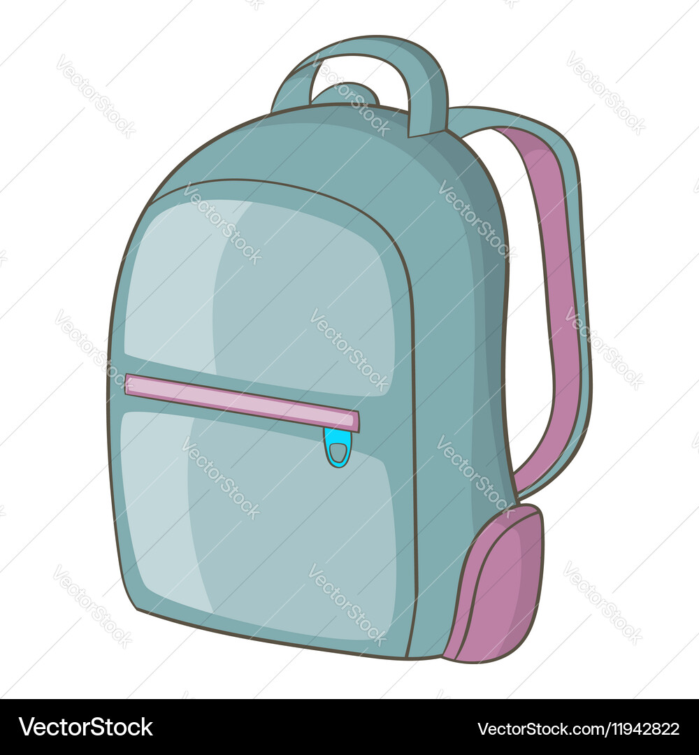 Backpack icon cartoon style Royalty Free Vector Image