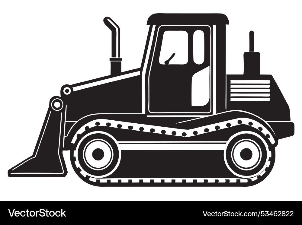 Bulldozer Royalty Free Vector Image - VectorStock