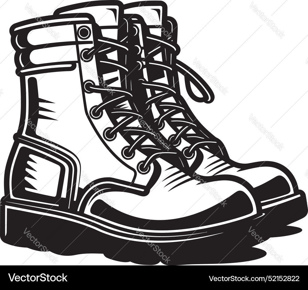 Combat tested toughness marine boots emblem Vector Image