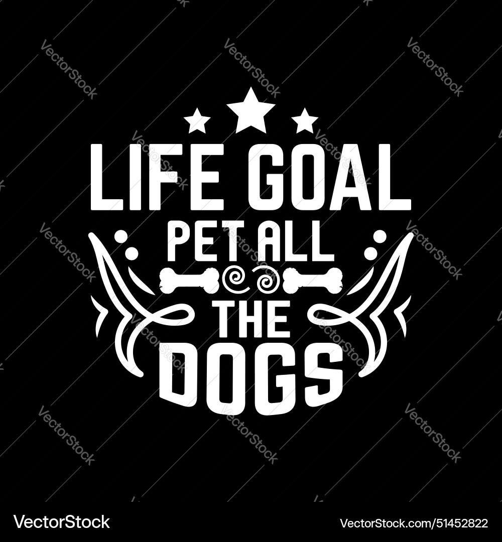 Dog typographic t shirt design Royalty Free Vector Image